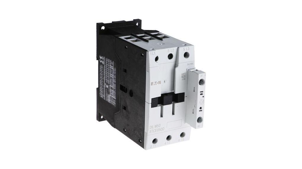 277844 DILM50(RDC24) | Eaton Contactor, 24 V dc Coil, 3-Pole, 50 A, 22 kW, 3NO, 400 V ac ...